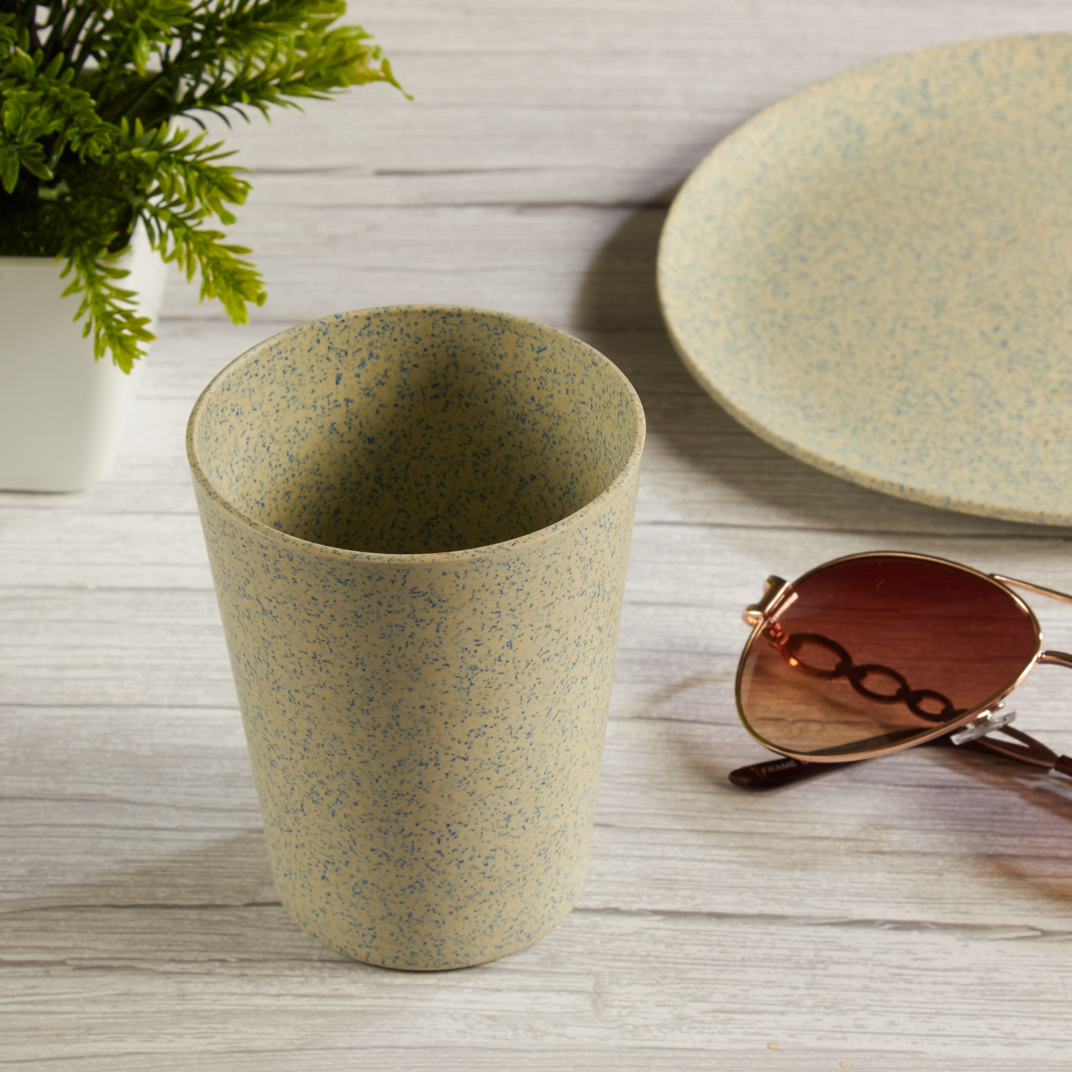 Bamboo Fibre Dinner Set - Stonewash - Dsignsstudio